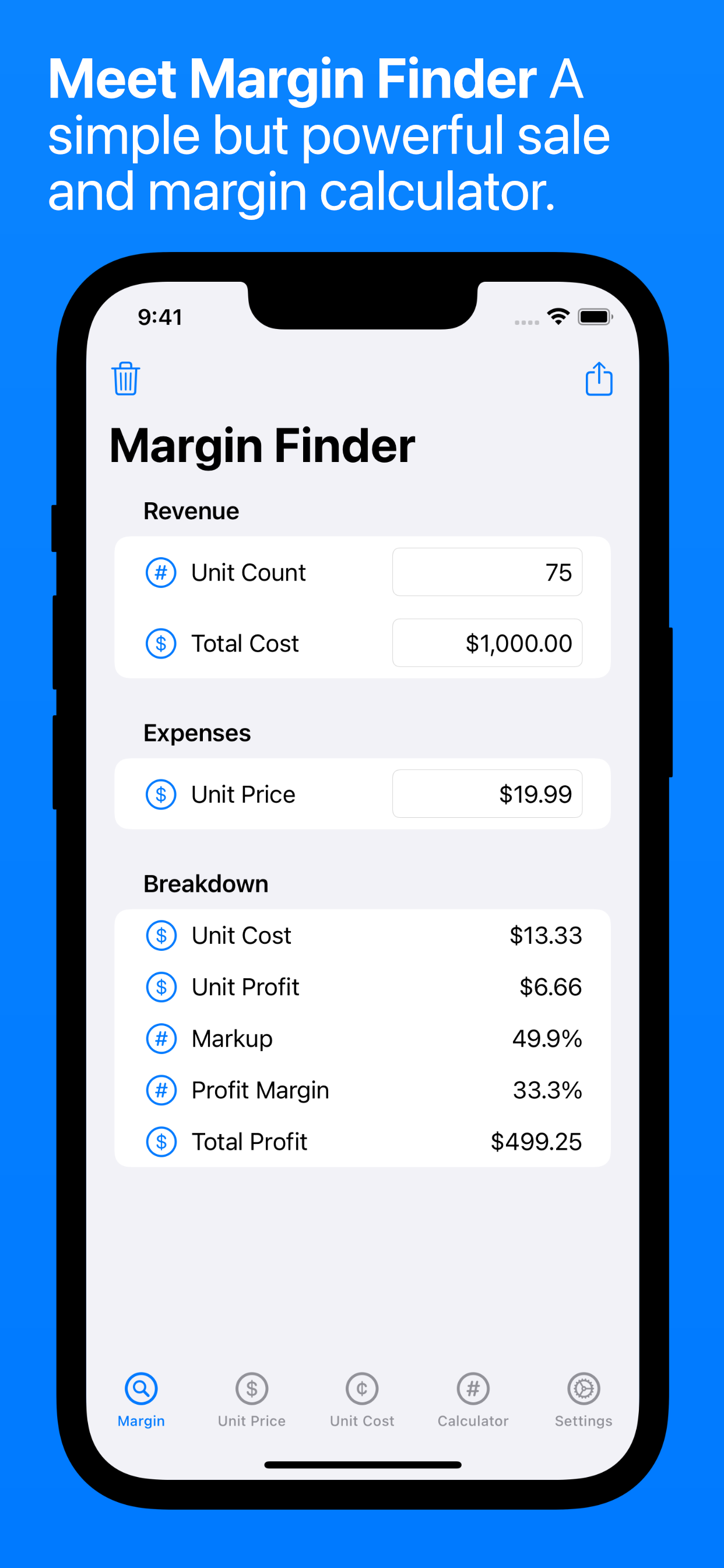 Margin Finder Press Kit
